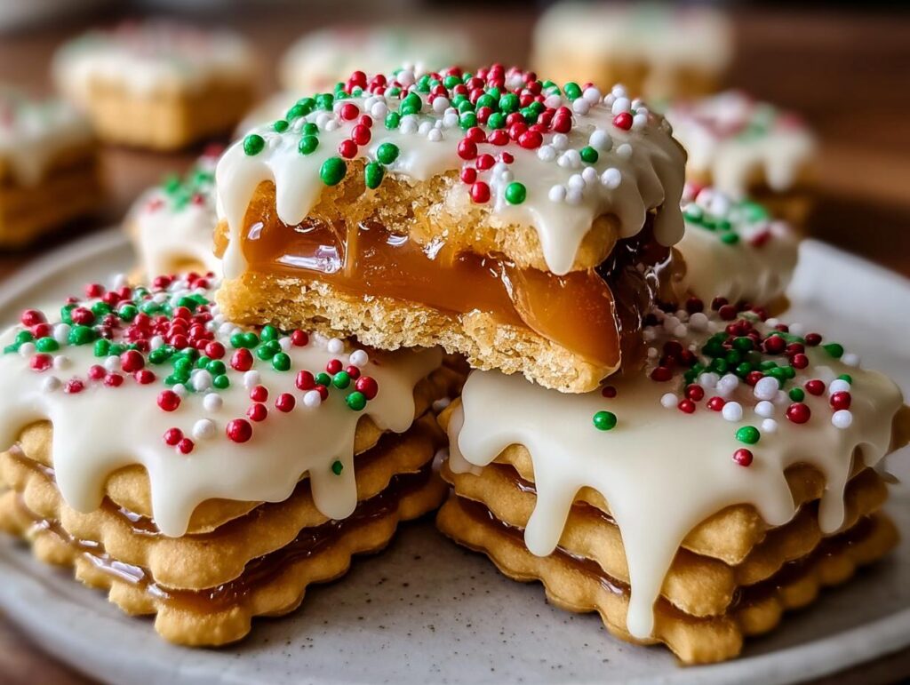 15-Minute No Bake Caramel Ritz Cookies