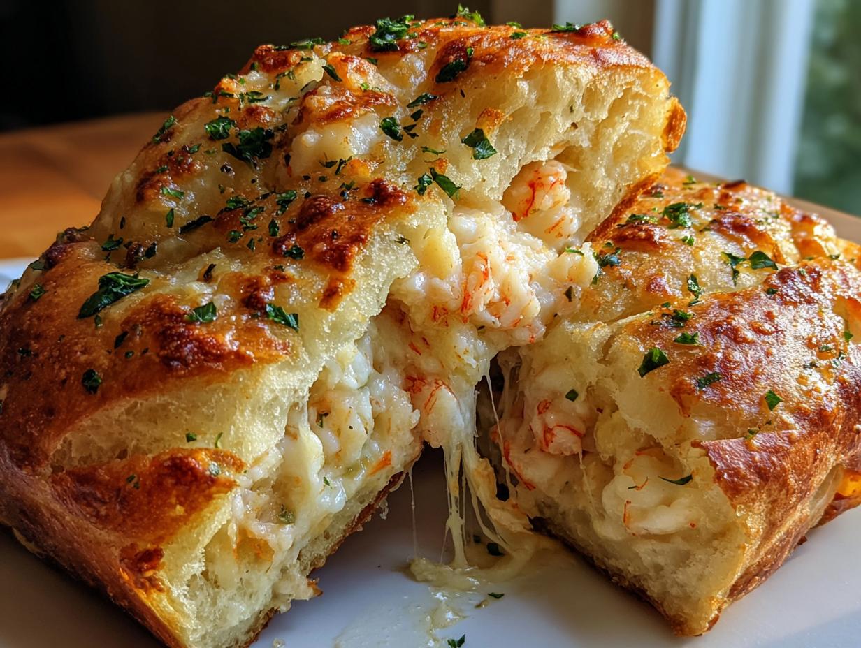 30-Minute Cheesy Garlic Lobster Bread Recipe - Irresistible!